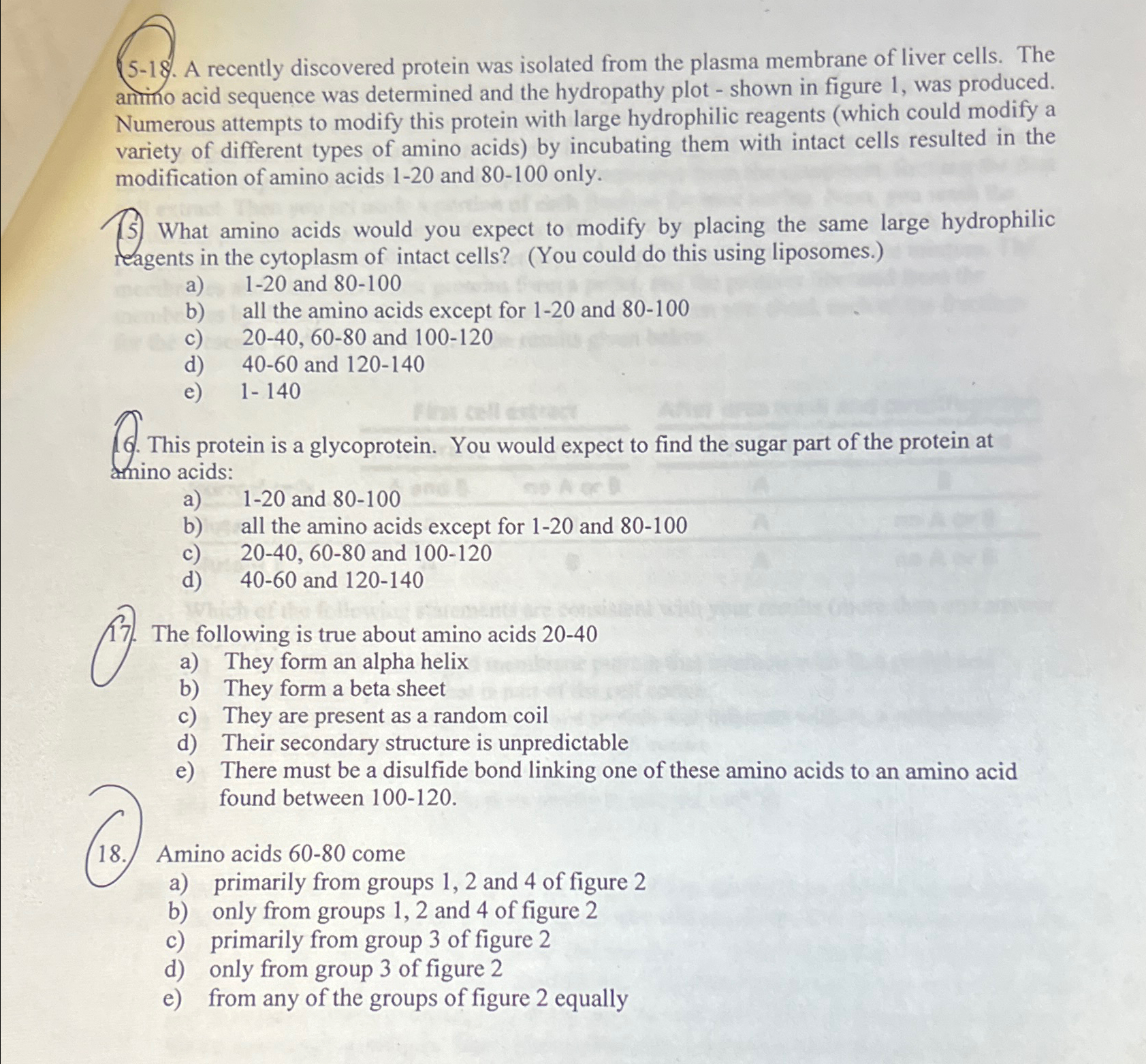 Solved 5-18. ﻿A recently discovered protein was isolated | Chegg.com