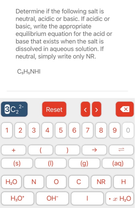 Solved Determine if the following salt is neutral, acidic or | Chegg.com