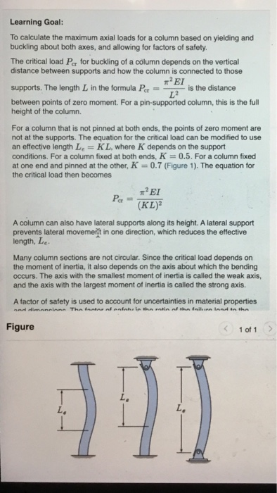 Solved Learning Goal: To calculate the maximum axial loads | Chegg.com