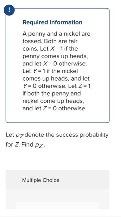 Solved ! Required information A penny and a nickel are | Chegg.com
