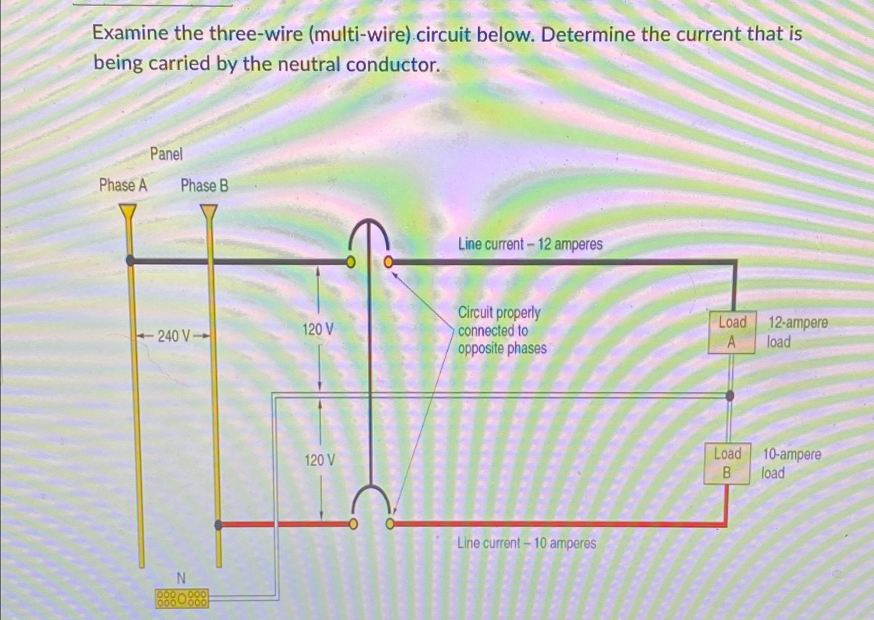 Solved Examine the three-wire (multi-wire) ﻿circuit below. | Chegg.com