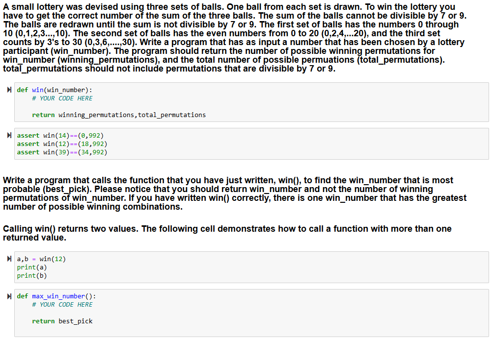 Solved A small lottery was devised using three sets of | Chegg.com