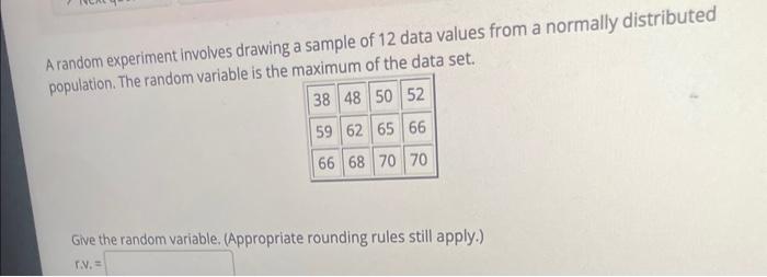 Solved A random experiment involves drawing a sample of 12 | Chegg.com
