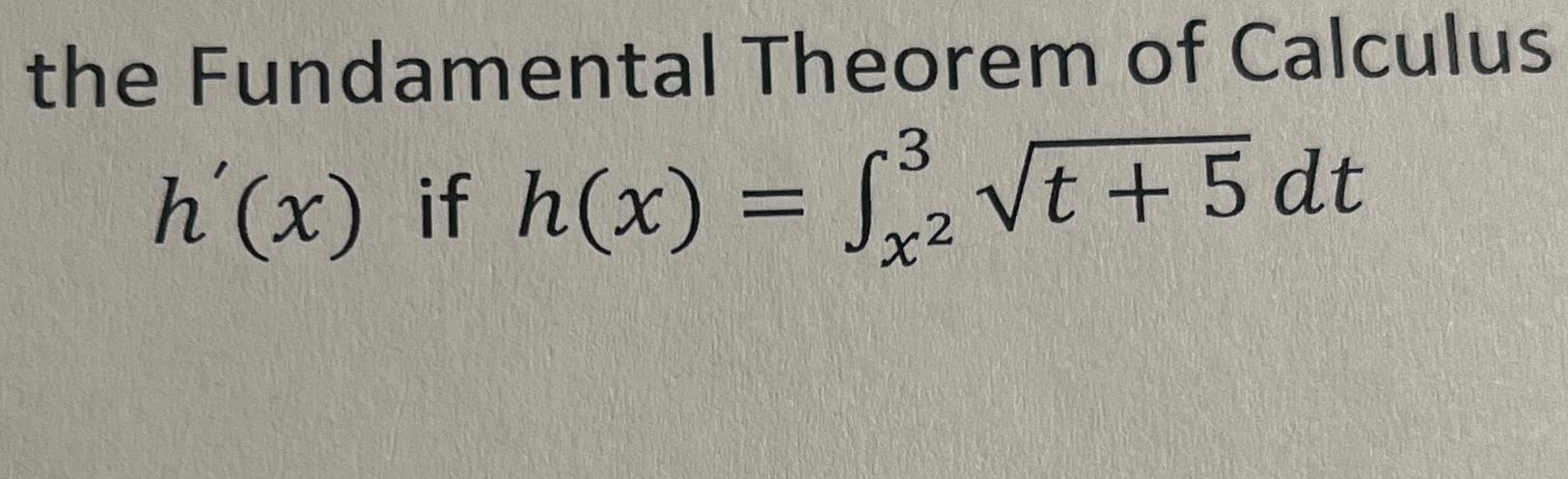 Solved the Fundamental Theorem of | Chegg.com
