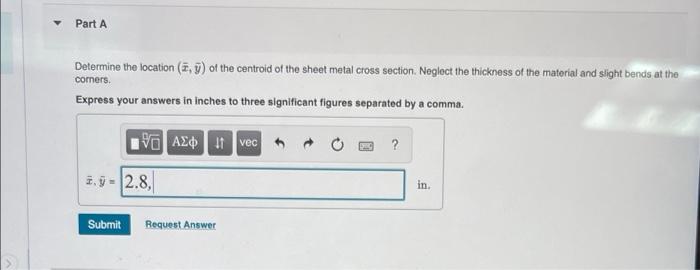 Solved Consider the sheet metal cross section shown in | Chegg.com
