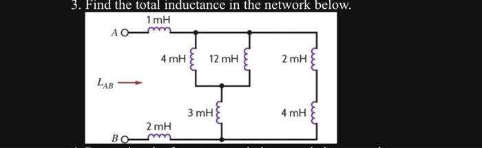 Solved 3. Find the total inductance in the network below. | Chegg.com