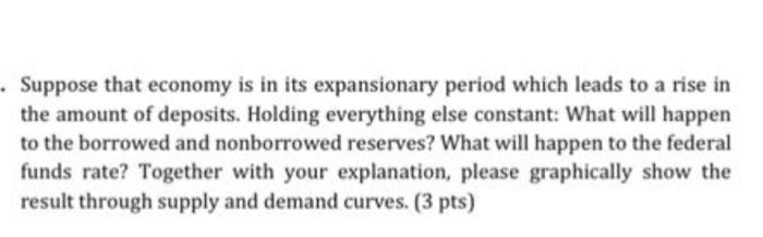 Solved Suppose that economy is in its expansionary period | Chegg.com