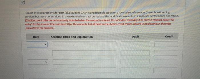 Solved Charlie Financial Services performs bookkeeping and | Chegg.com