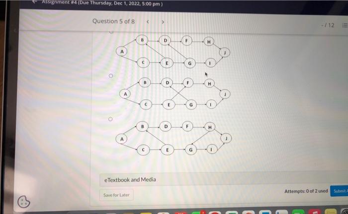 Solved Use the following project information. Choose the | Chegg.com