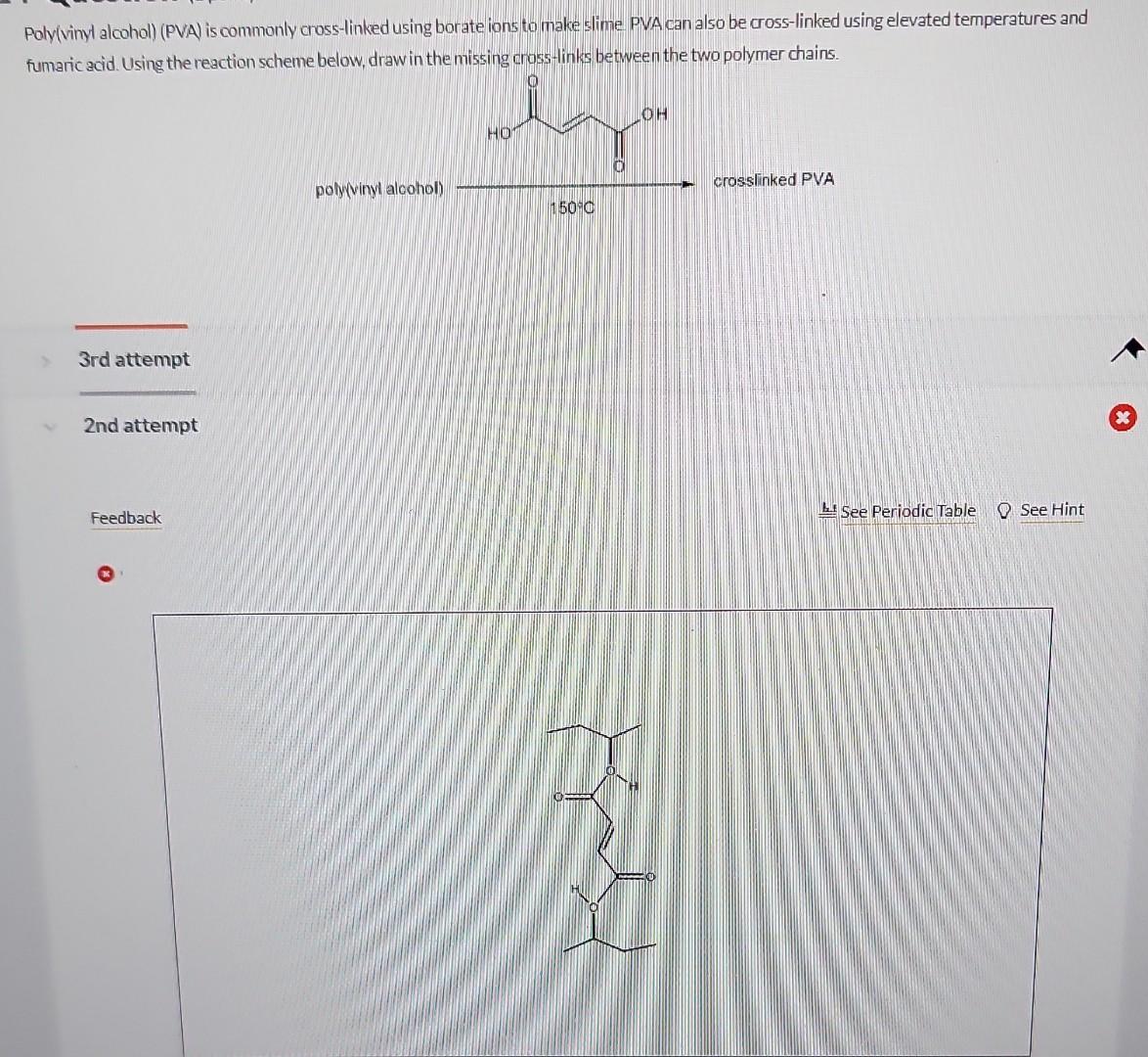 Solved Poly(vinyl alcohol) (PVA) is commonly cross-linked | Chegg.com