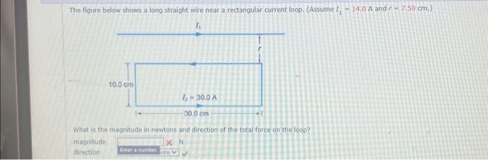 Solved The figure below shows a long straight wire near a | Chegg.com
