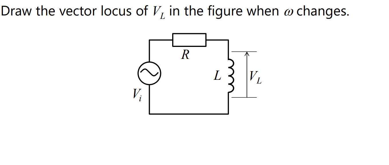 Solved Draw the vector locus of VL ﻿in the figure when ω | Chegg.com