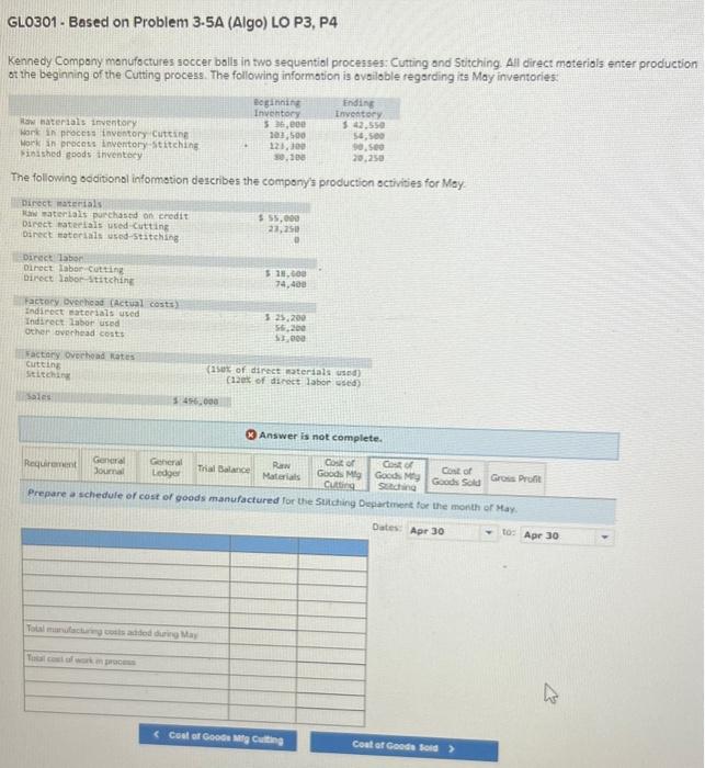 GL0301- Based on Problem 3-5A (Algo) LO P3, P4 | Chegg.com