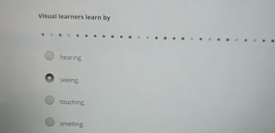 Solved Visual learners learn | Chegg.com