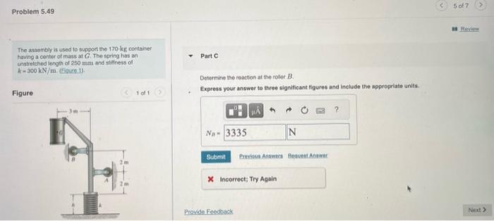 Solved The assembly is used to support the 170−kg container | Chegg.com