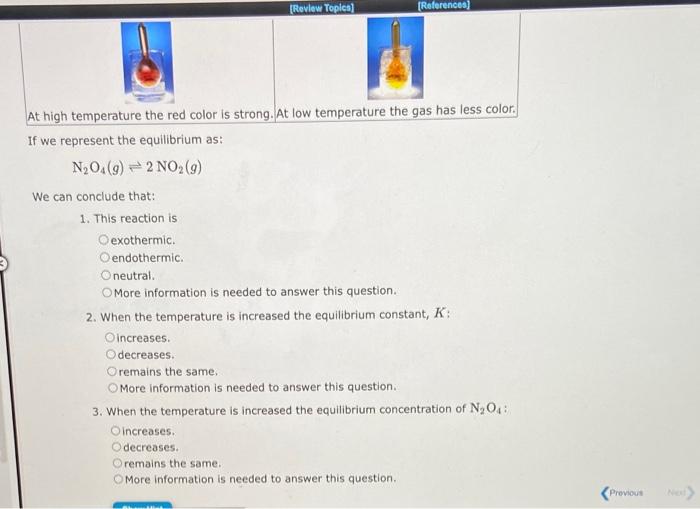 Solved If we represent the equilibrium as: | Chegg.com