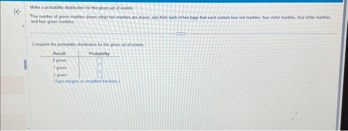 Solved Make a probability distribution for the given set of | Chegg.com