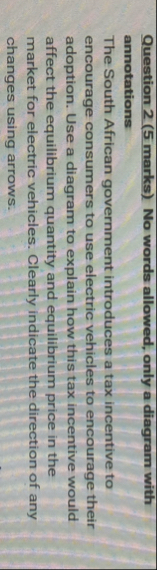 Solved Question 2 ( 5 ﻿marks) ﻿No words allowed, only a | Chegg.com