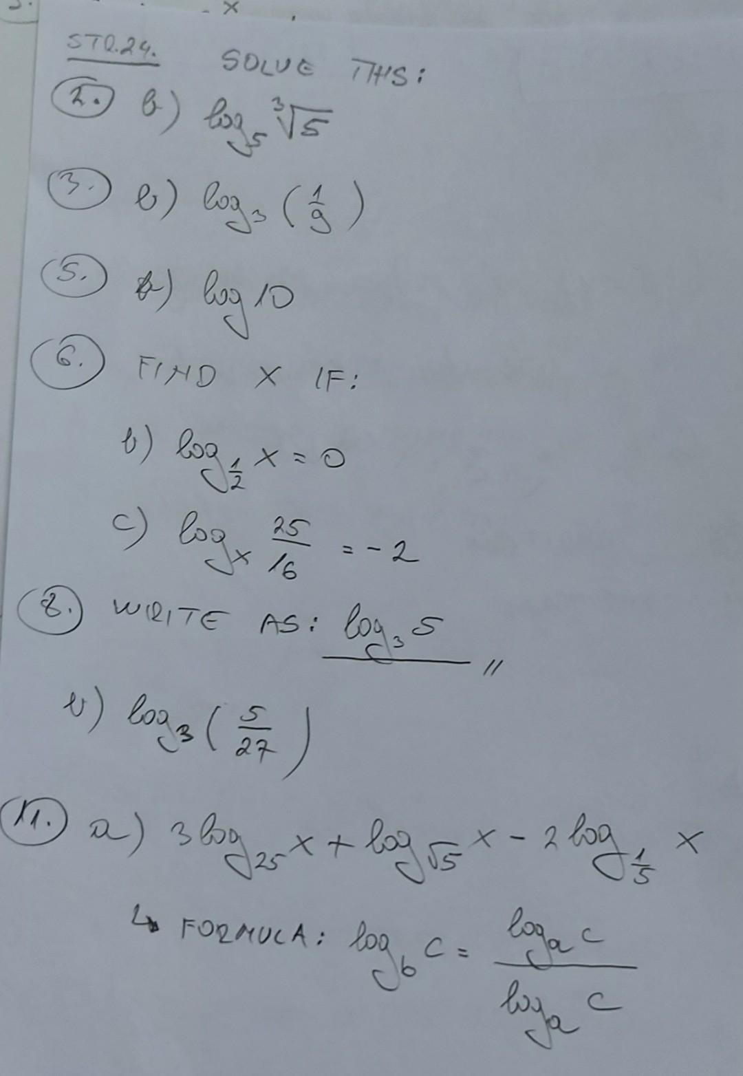 Solved Dokažimo: a) log26=1+log23 b) log3(32)=log32−1 c) | Chegg.com