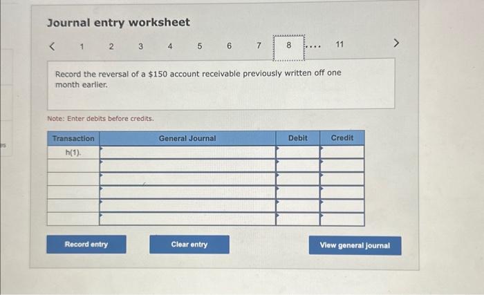 Solved Journal entry worksheet Note: Enter debits before | Chegg.com