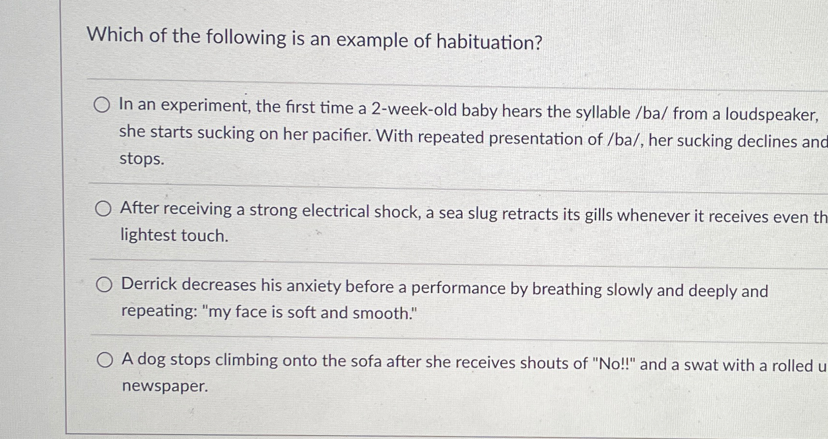 Solved Which of the following is an example of | Chegg.com