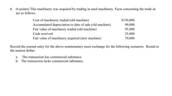 Solved Record the journal entry for the above nonmonetary | Chegg.com