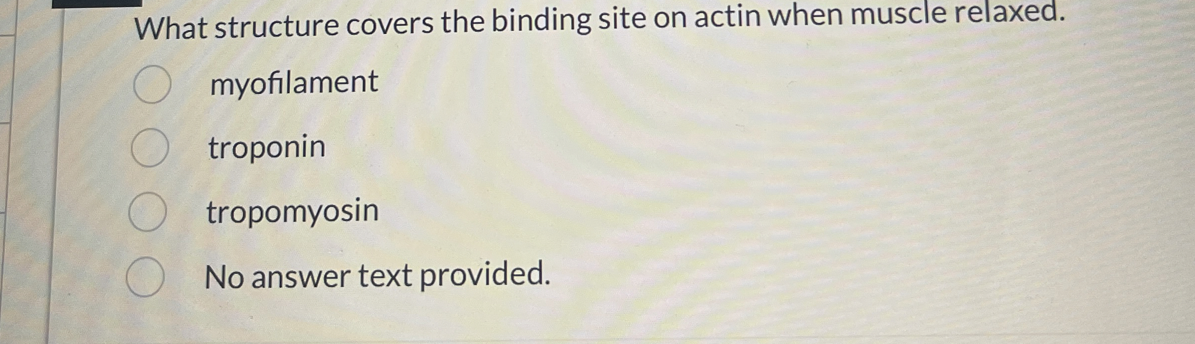 Solved What structure covers the binding site on actin when | Chegg.com