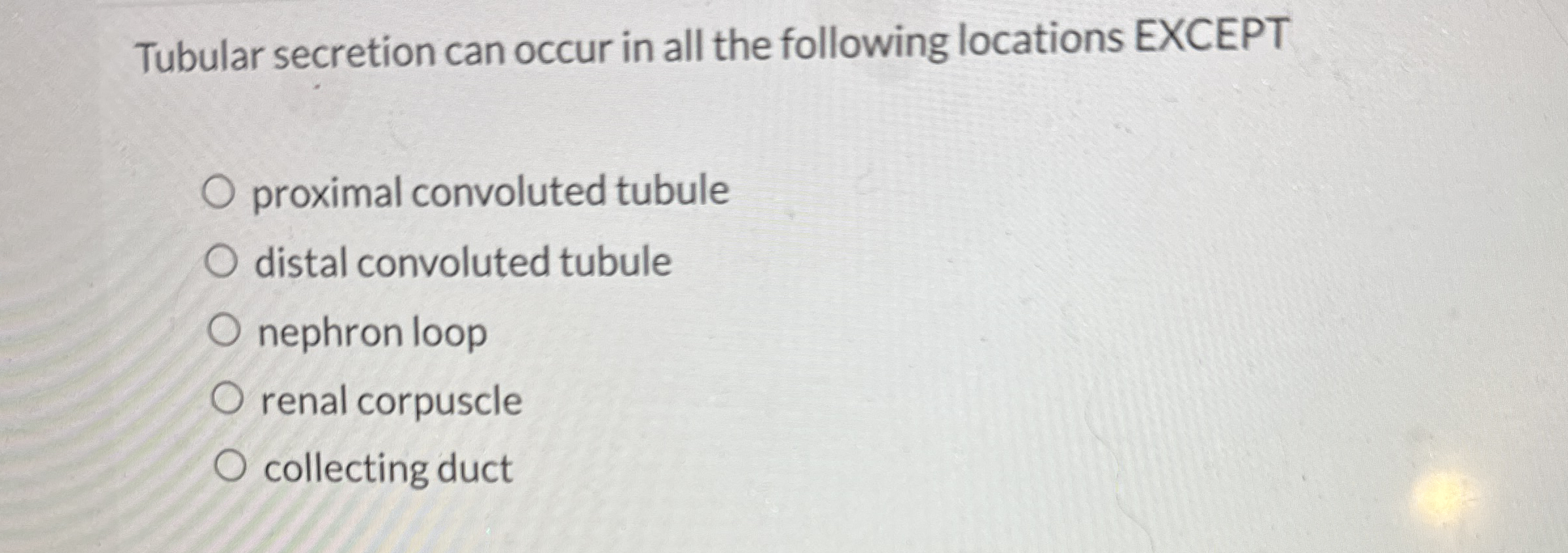 Solved Tubular secretion can occur in all the following | Chegg.com