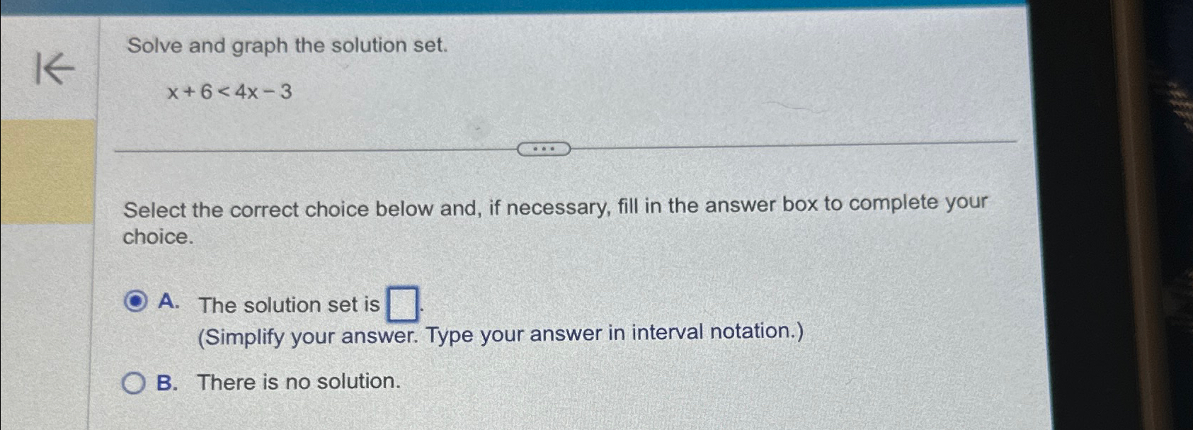 Solved Solve and graph the solution set.x+6