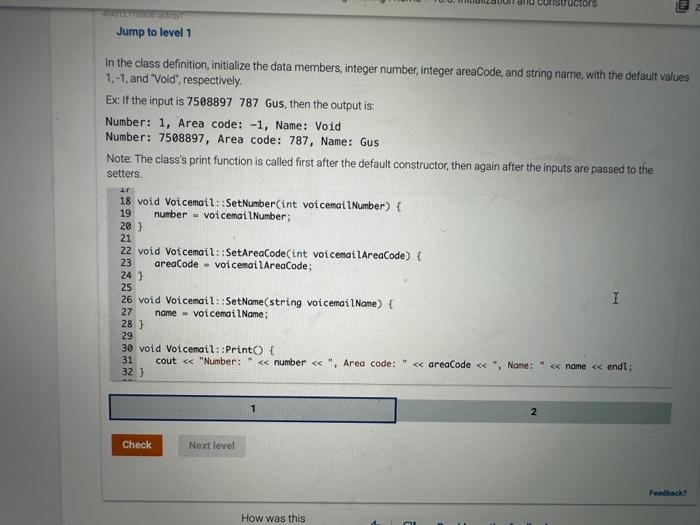 Solved Jump to level 1 In the class definition, initialize | Chegg.com