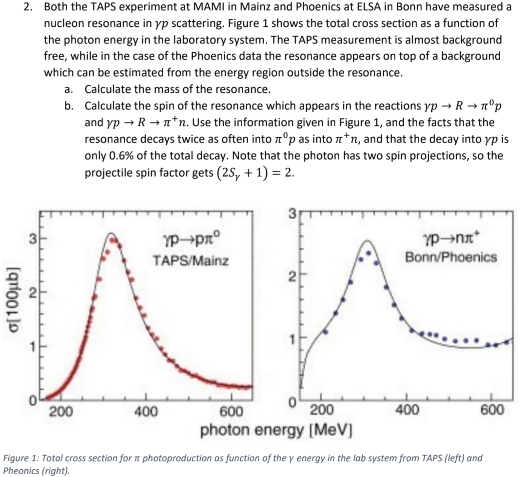 Solved Both the TAPS experiment at MAMI in Mainz and | Chegg.com