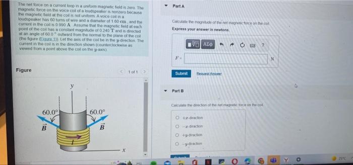 Solved The net force on a current loop in a uniform magnetic | Chegg.com