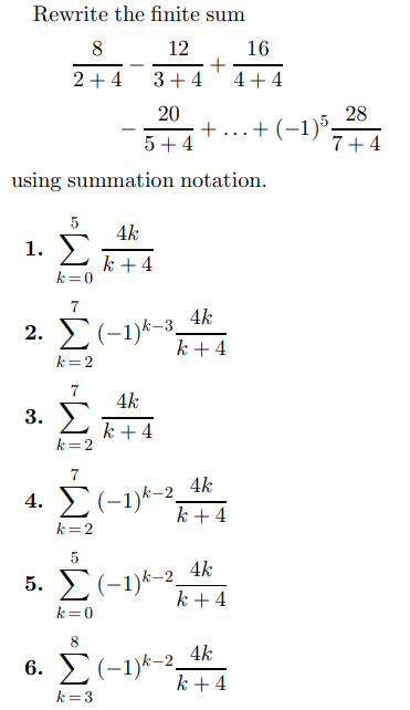 Solved Rewrite the finite | Chegg.com | Chegg.com
