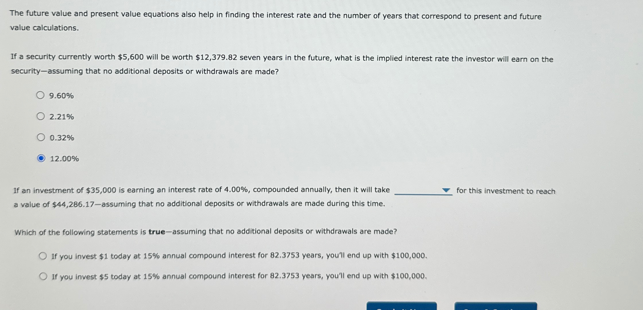 Solved The future value and present value equations also | Chegg.com