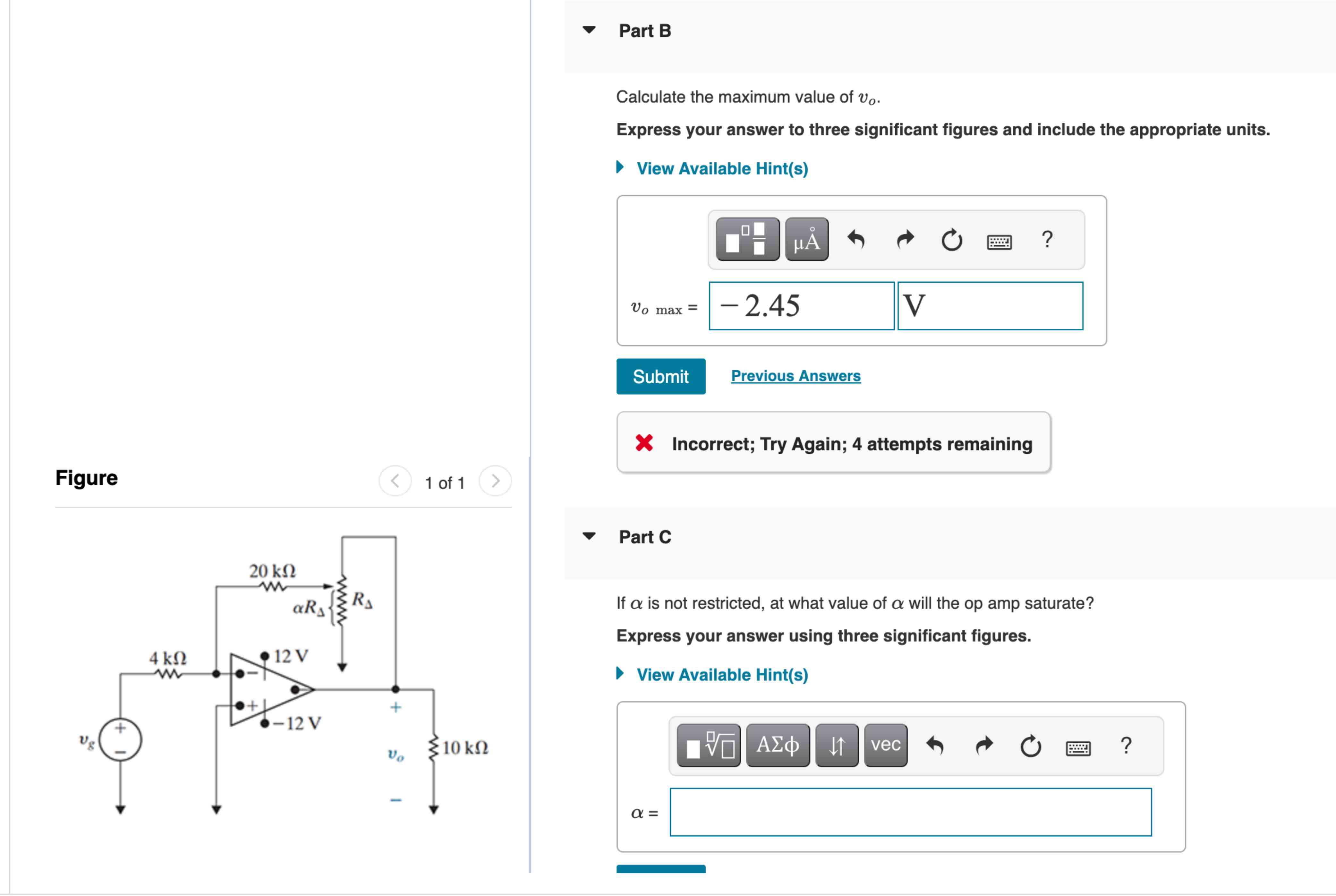 Solved Can you please help me with part B and part C.The op | Chegg.com