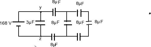 Solved A capacitor network is shown below. What is the | Chegg.com
