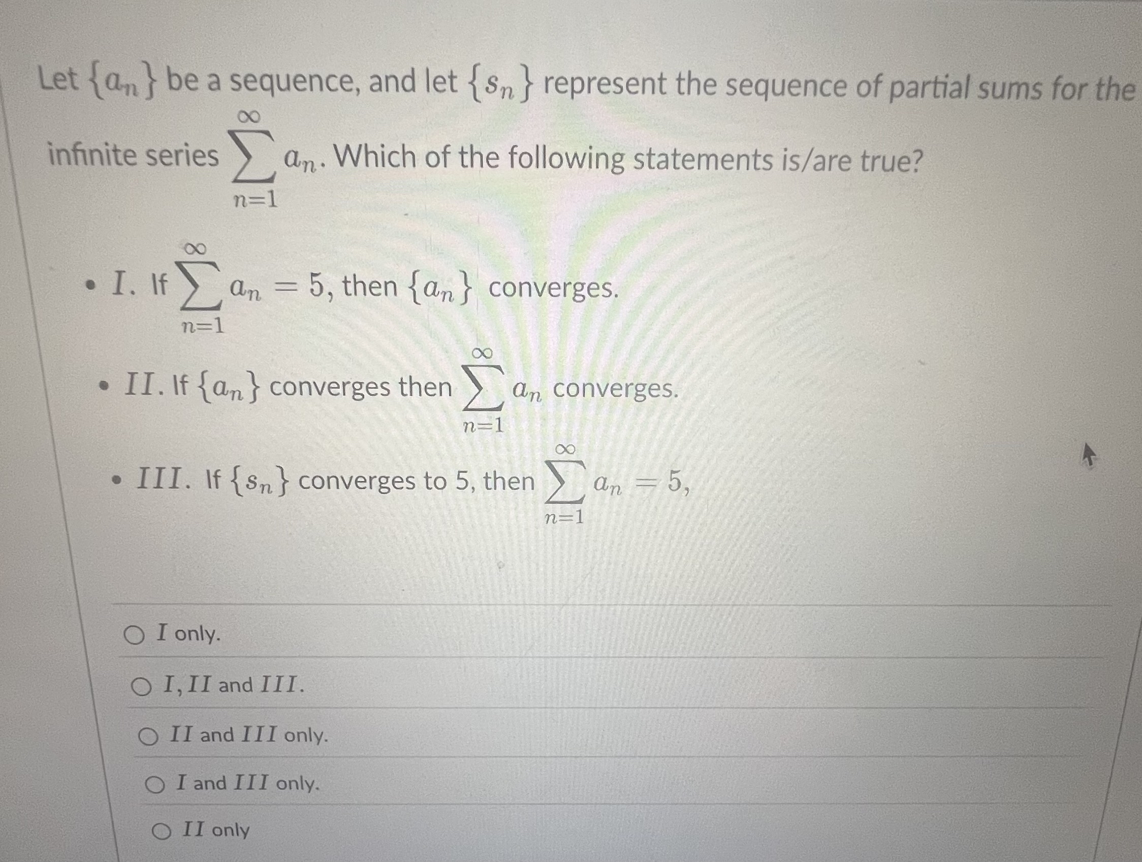 Solved Let {an} ﻿be a sequence, and let {sn} ﻿represent the | Chegg.com