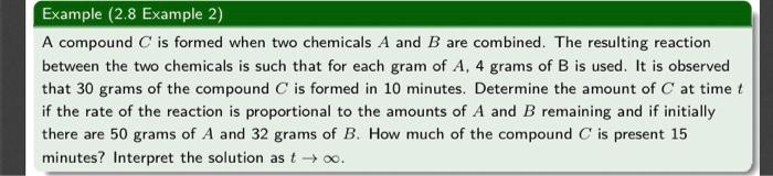Solved Example (2.8 Example 2) A compound C is formed when | Chegg.com