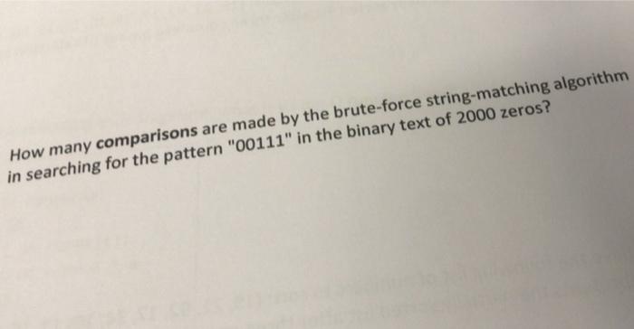 Solved How many comparisons are made by the brute-force | Chegg.com