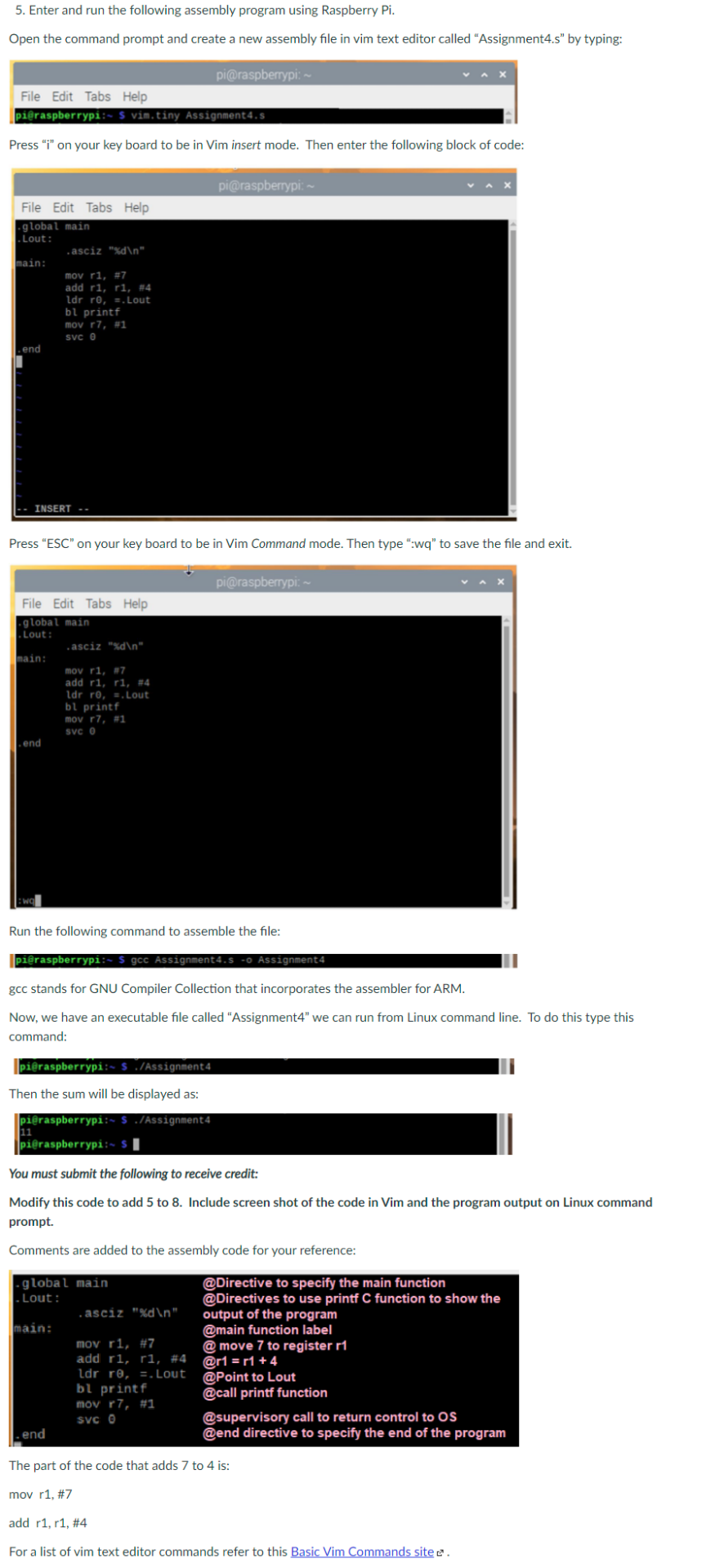 Solved 5. Enter and run the following assembly program using | Chegg.com