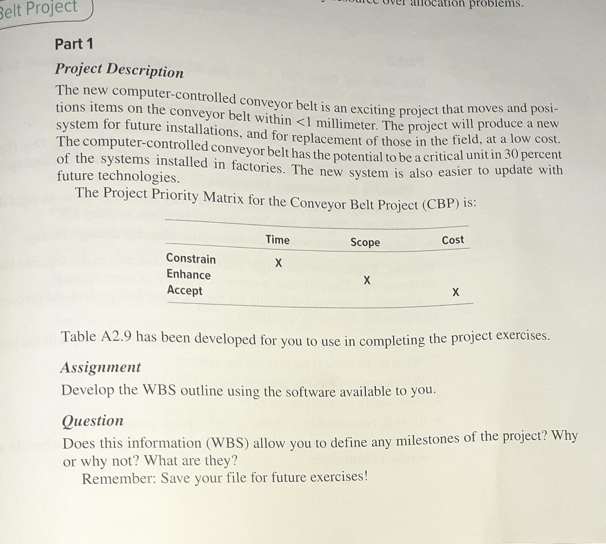 Solved Project Description The new computer-controlled | Chegg.com