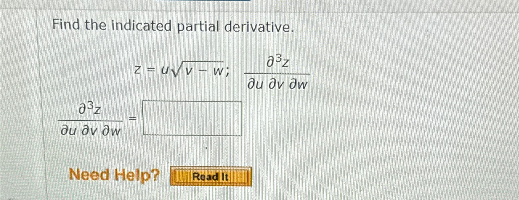 Solved Find the indicated partial | Chegg.com