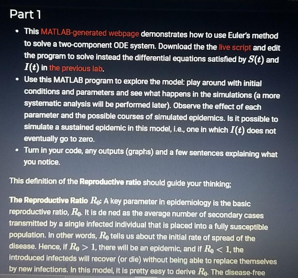 Solved Part 1 • This MATLAB-generated webpage demonstrates | Chegg.com