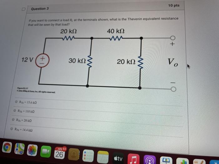 Solved 10 pts Question 3 if you want to connect a load R at | Chegg.com