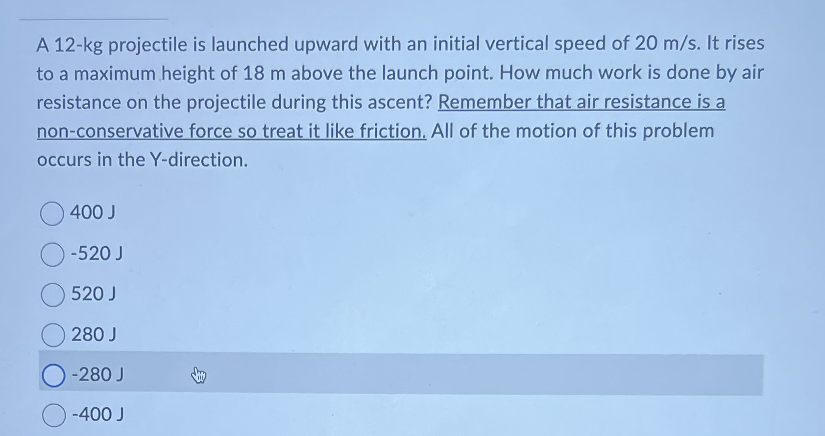 Solved A 12-kg projectile is launched upward with an initial | Chegg.com