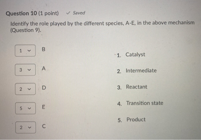 Solved Question 9 (2 points) Saved Using the following | Chegg.com