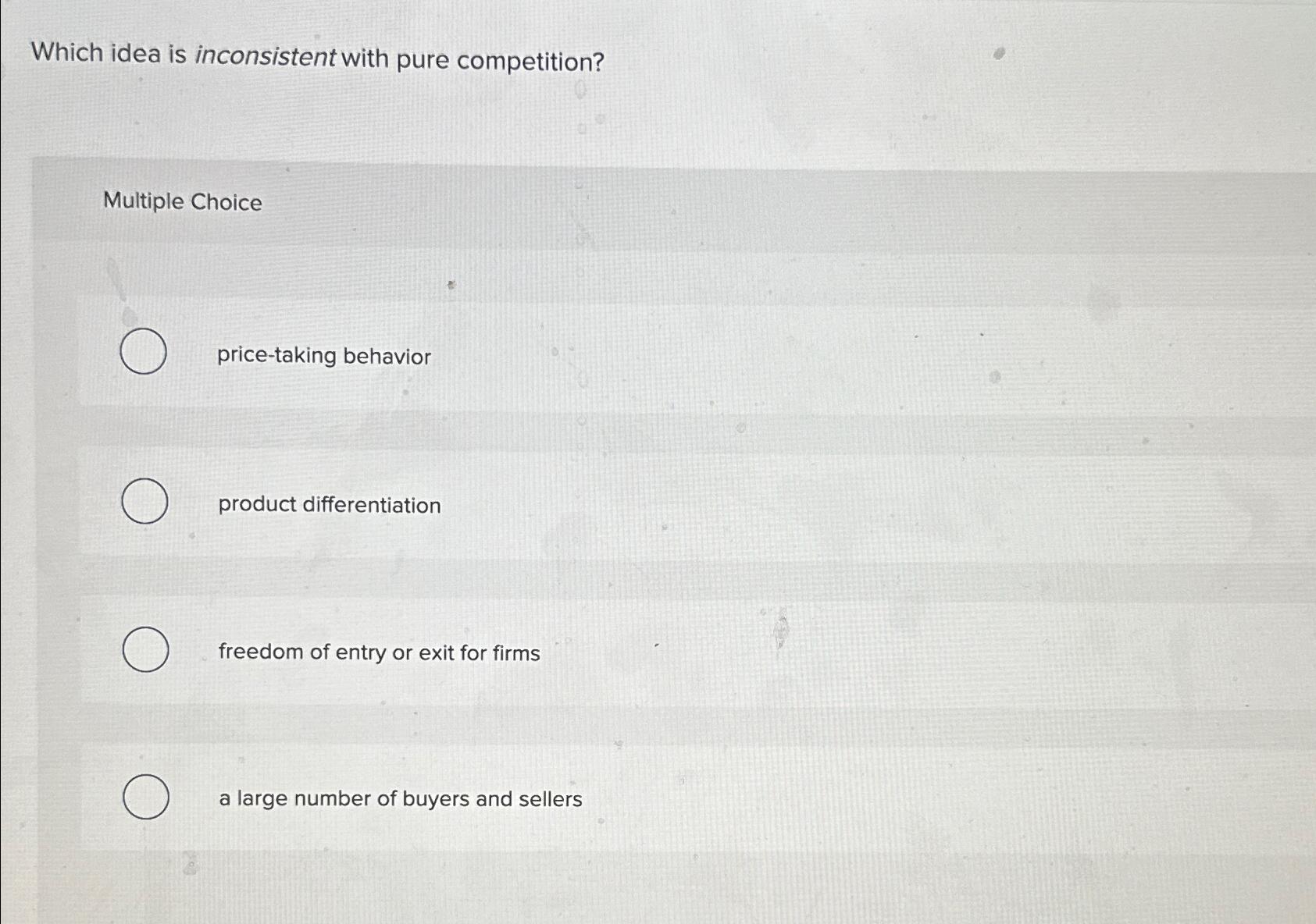 Solved Which idea is inconsistent with pure | Chegg.com