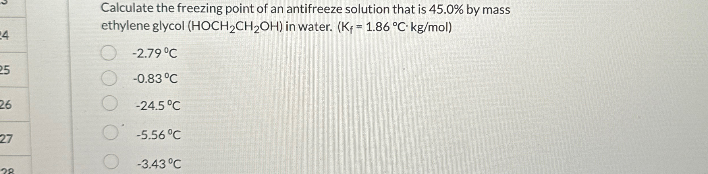 Solved Calculate the freezing point of an antifreeze | Chegg.com