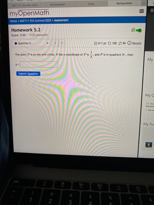 Solved MyOpenMath Video MAT-111-01A-WA-2020... MyOpen Math | Chegg.com