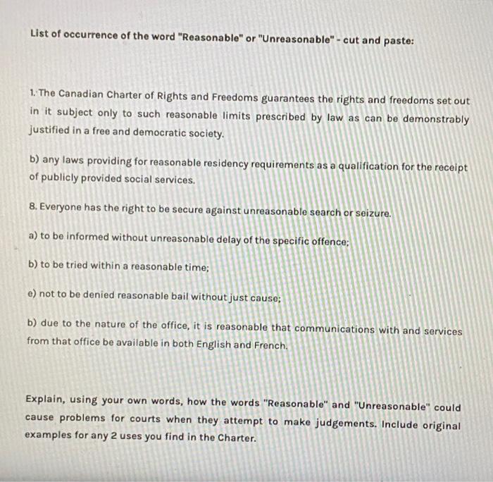 Solved answer:Explain, using your own words, how the words | Chegg.com